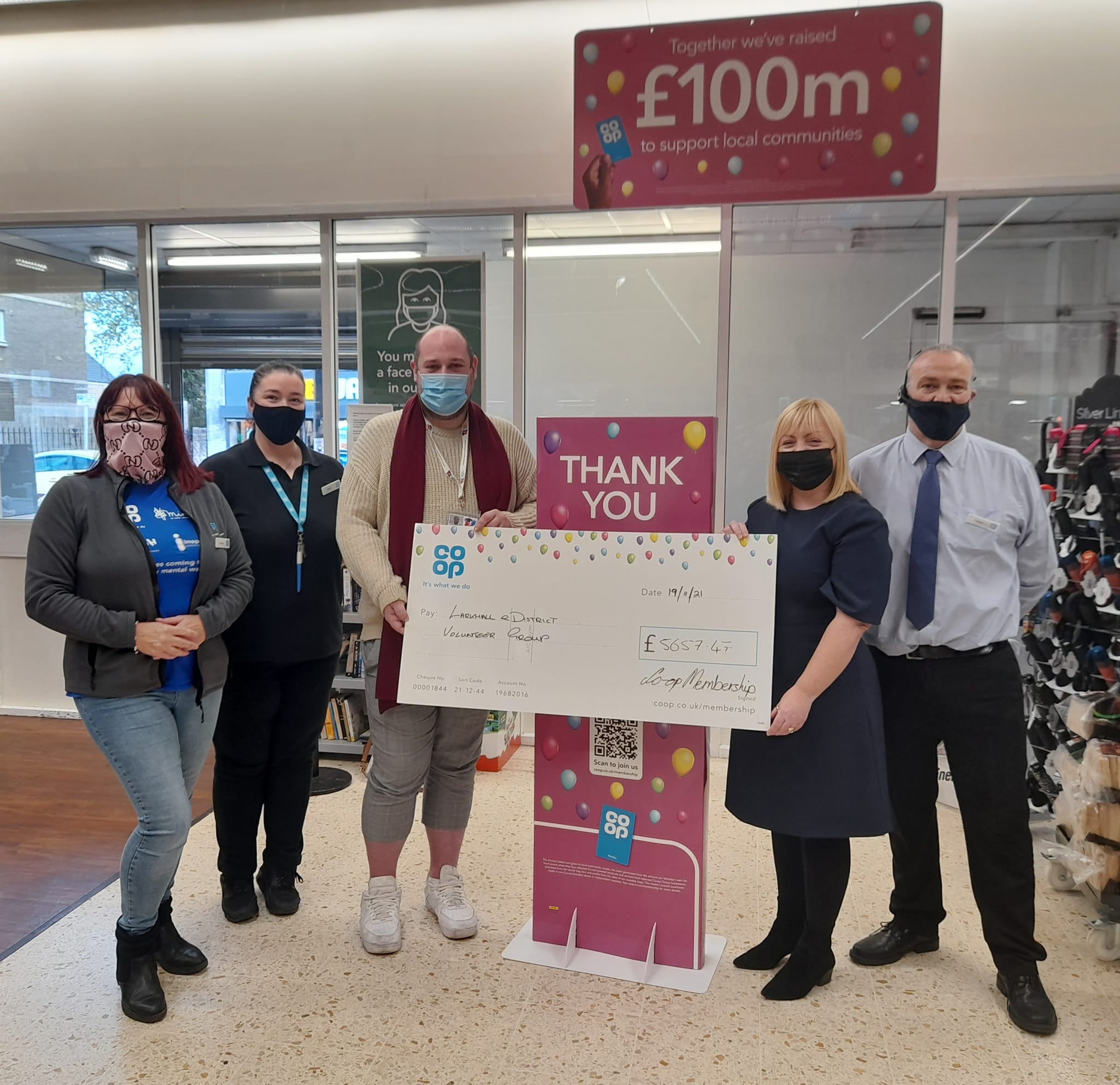 Coop cheque presentation